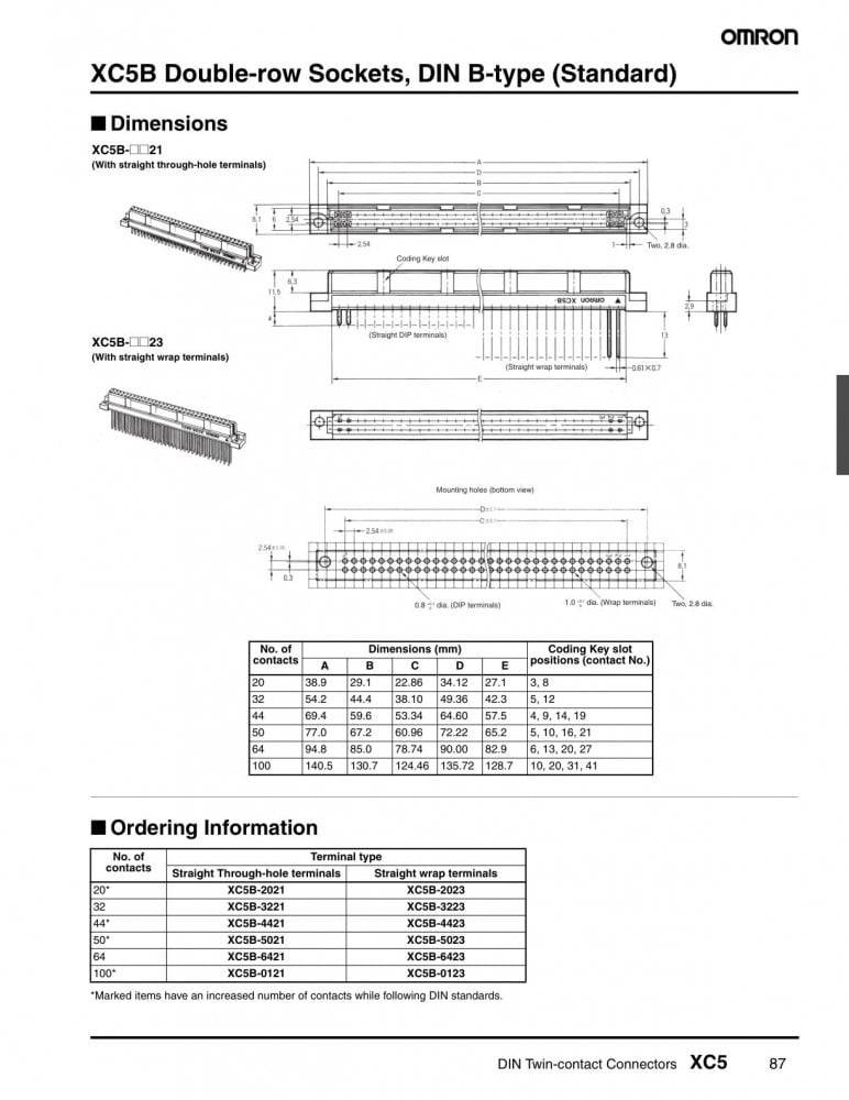 OMRON XC5 technical document page 3