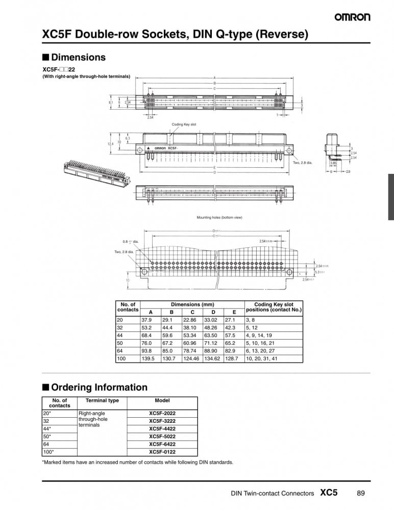 OMRON XC5 technical document page 5