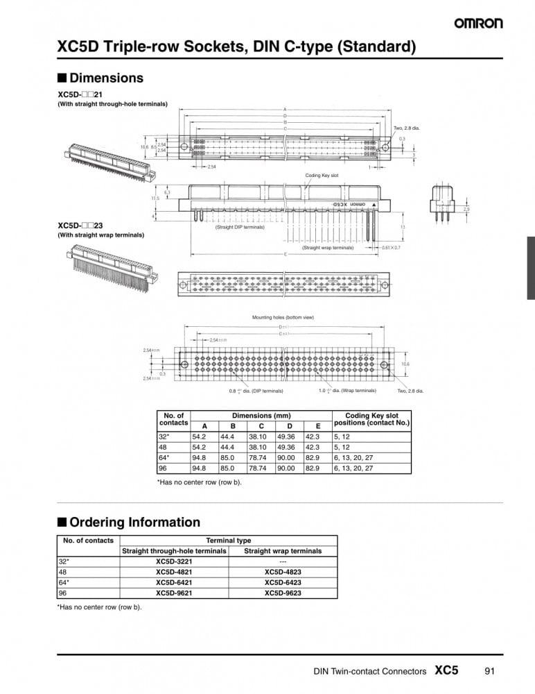 OMRON XC5 technical document page 7