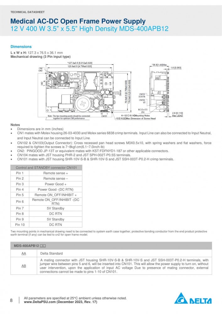 MDS-400APB12 datasheet page 8