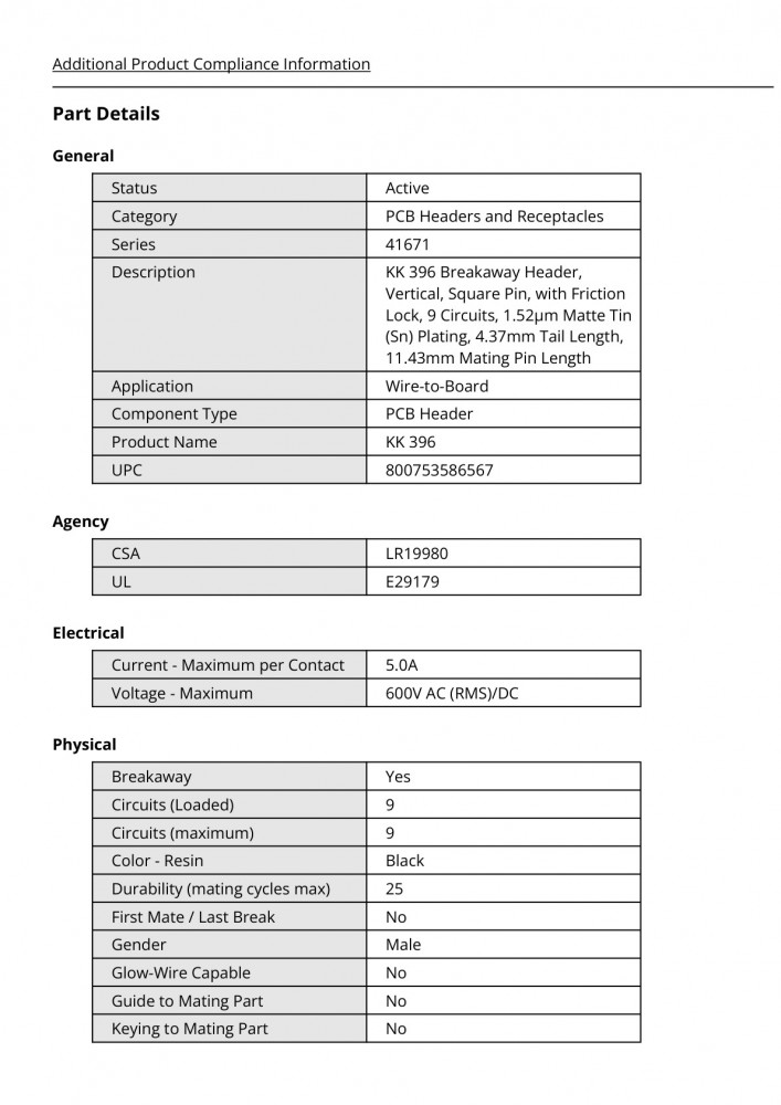 MOLEX 26481095 product document image 2