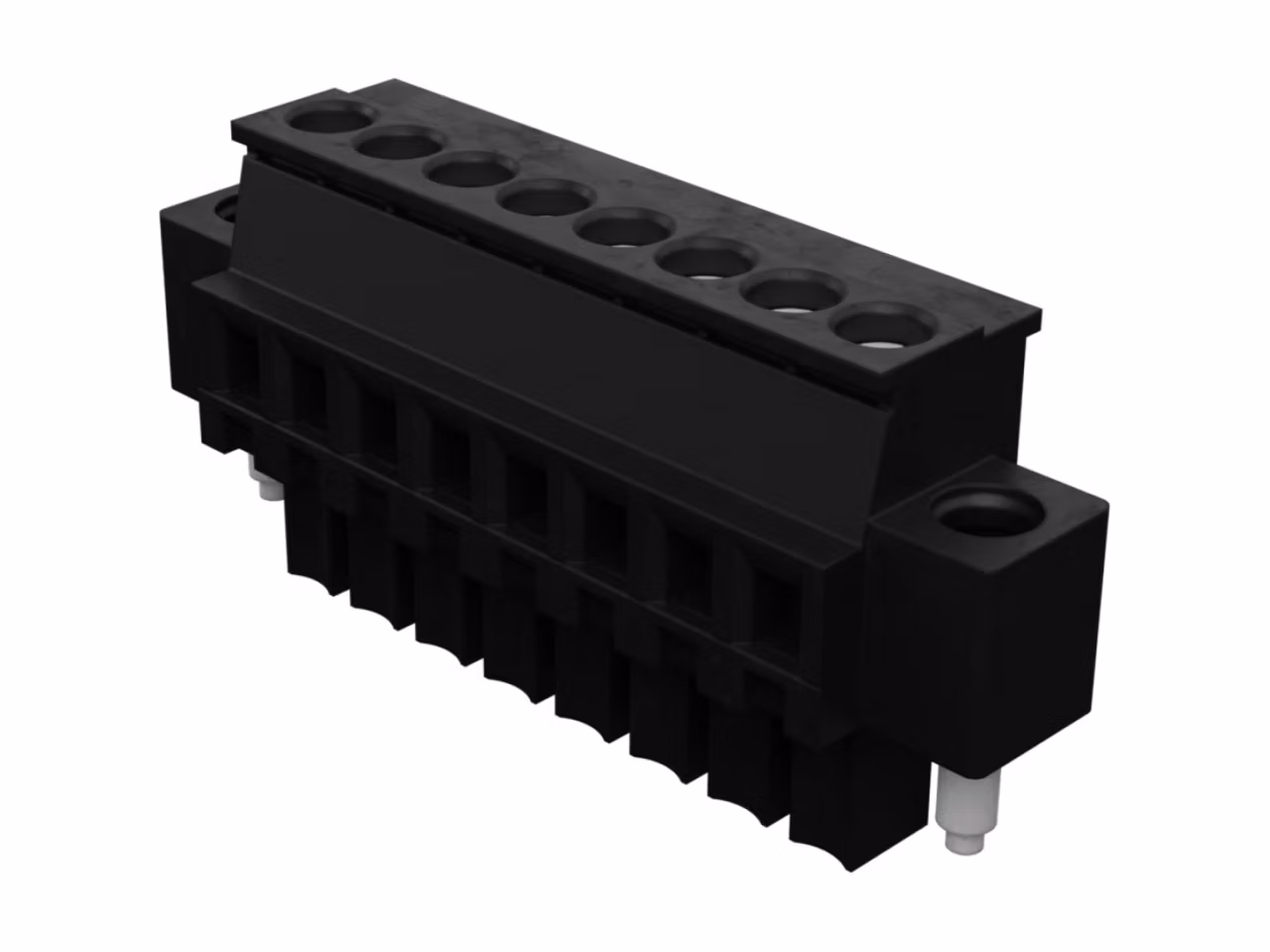 3.81mm Pitch Eurostyle Vertical Plug, with Retention Screws and Standard Imprinting, Rear Wire Entry, Gold (Au) Plated, Black, 8 Circuits for sale