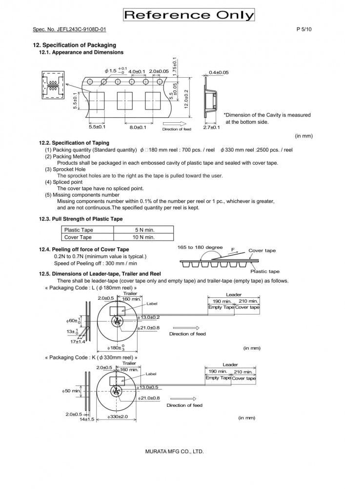 DLW5BTZ102TQ2L reference specification page 5