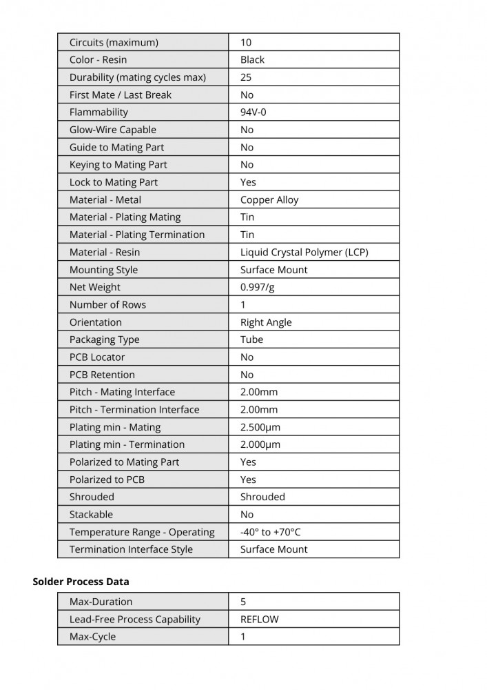 Molex Milli-Grid product specification page 3