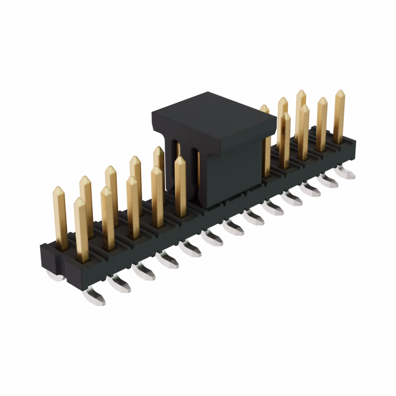 Milli-Grid Header, Vertical, Surface Mount, 26 Circuits (Void at circuit 2), 0.38µm Gold (Au) Plating, Mating Pin Length 3.80mm, with Cap, Tape and Reel, Lead-Free for sale