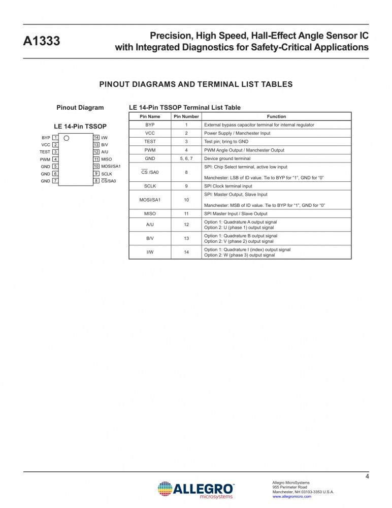 A1333 datasheet page 4