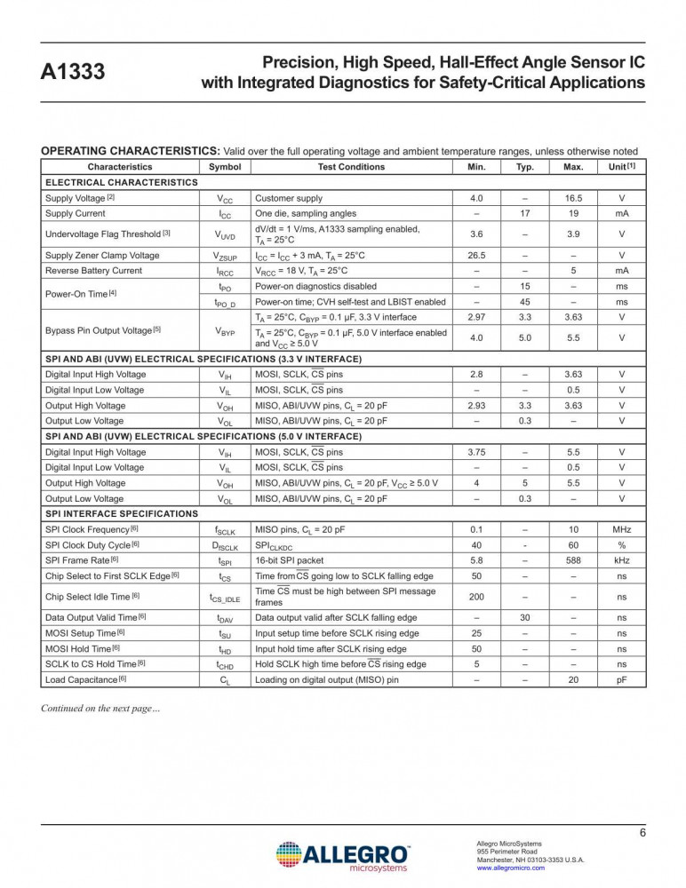A1333 datasheet page 6