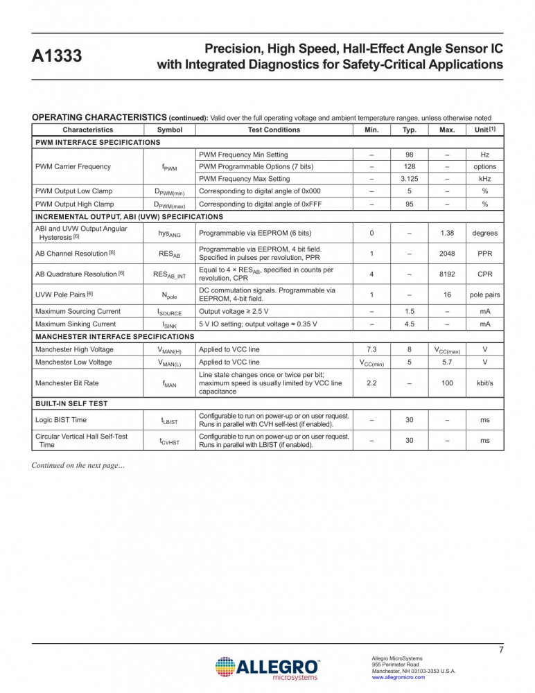 A1333 datasheet page 7