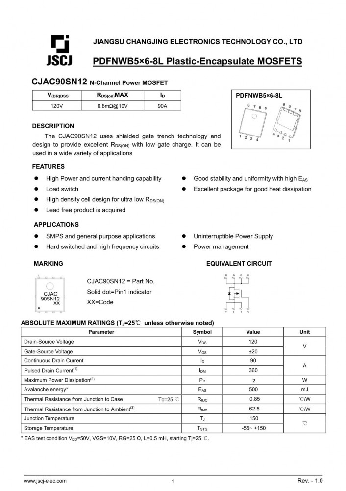 CJAC90SN12 datasheet page 1