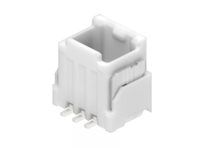 Micro-One Wire-to-Board Header, Vertical, 2.00mm Pitch, Single Row, Glow-Wire Capable, Surface Mount, 4 Circuits, Tin-Bismuth Plating, Natural, with Potting Capability, with Cover Tape