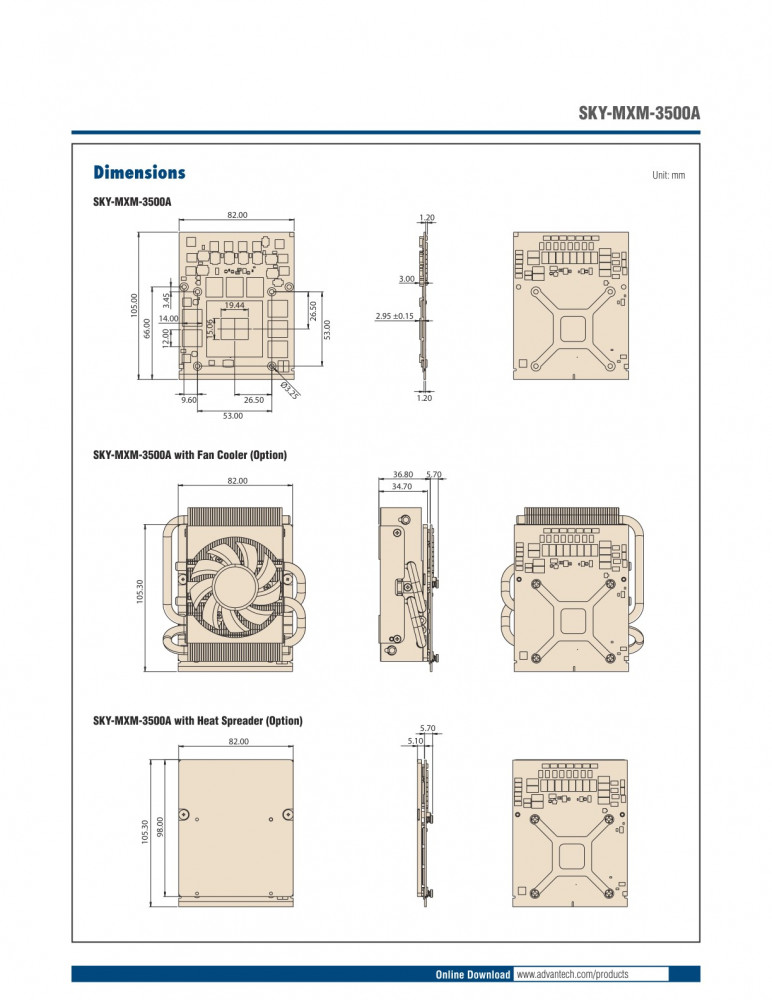 SKY-MXM-3500A technical document page 2
