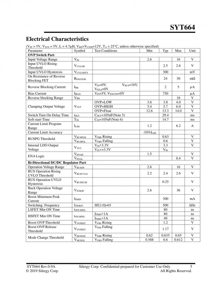 SYT664RGC datasheet page 5