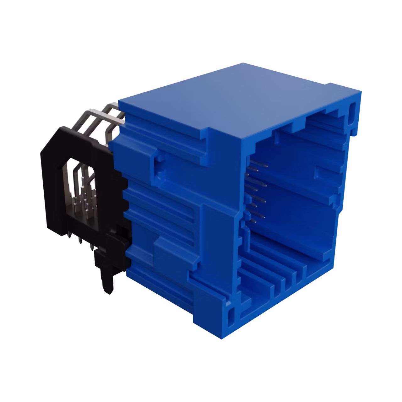 stAK50h Right-Angle Hybrid Header, 32 Circuits, Key 2, Blue, Tray for sale