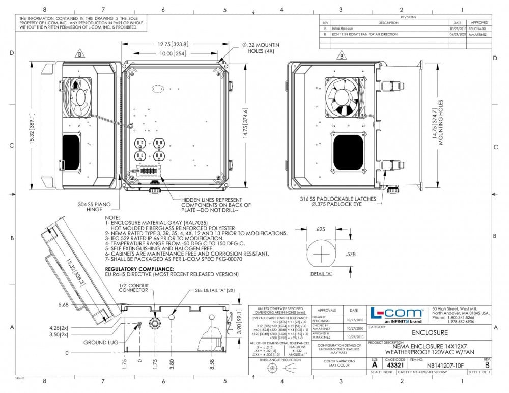 L-com NB141207-10F technical document page
