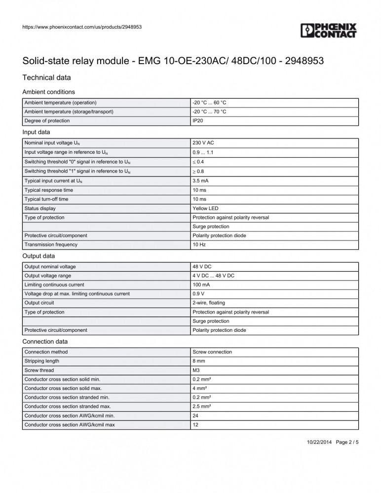 Phoenix Contact 2948953 document page 2