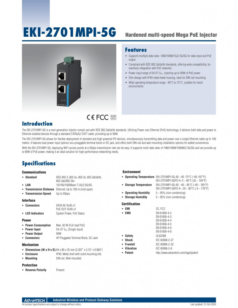 EKI-2701MPI-5G technical document page 1