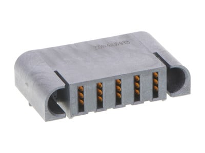 EXTreme Ten60Power Right-Angle Plug with Side Guides, 8 DC Power Circuits, Press Fit Tail