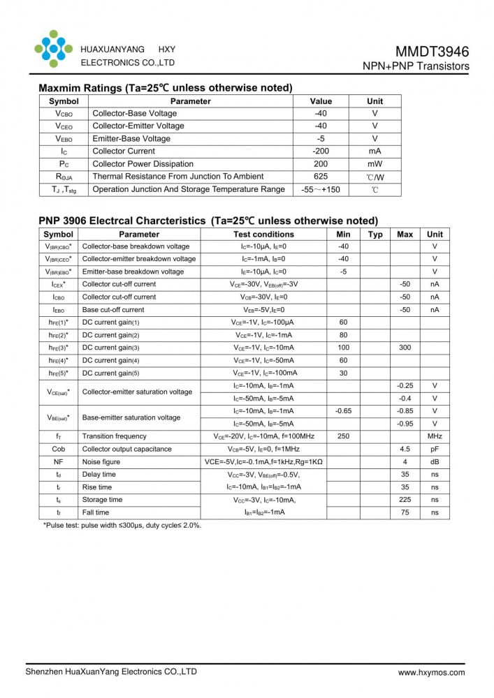 MMDT3946 datasheet page 2