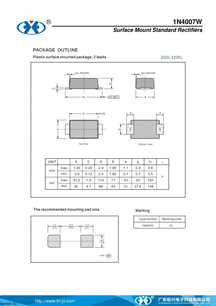 1N4007W datasheet page 3