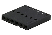SL Crimp Housing, Single Row, Version A, Non-polarized, 24 Circuits, Black