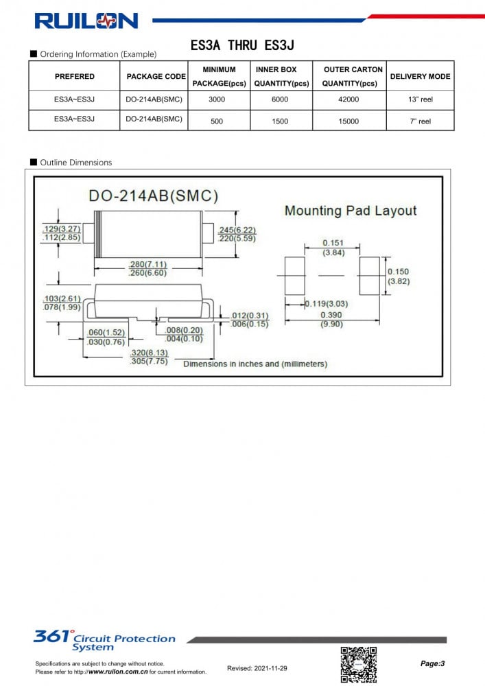 RUILON ES3G datasheet page 3
