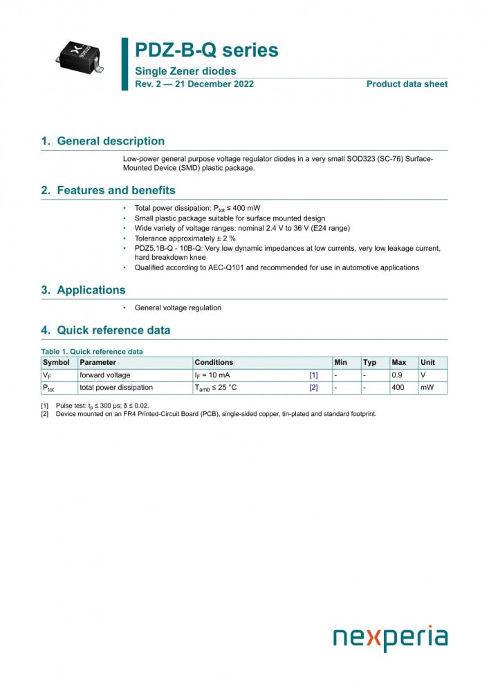 PDZ4.7B-QX datasheet page 1