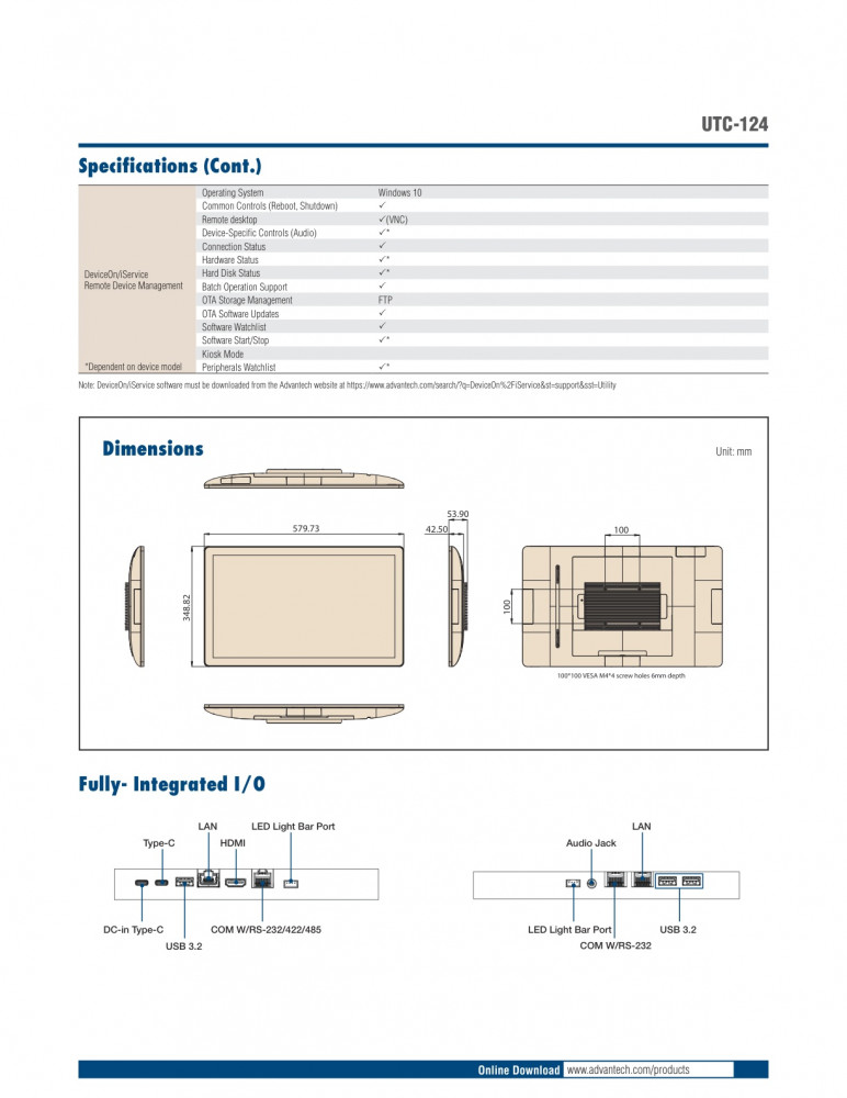 UTC-124I1 technical document page 2
