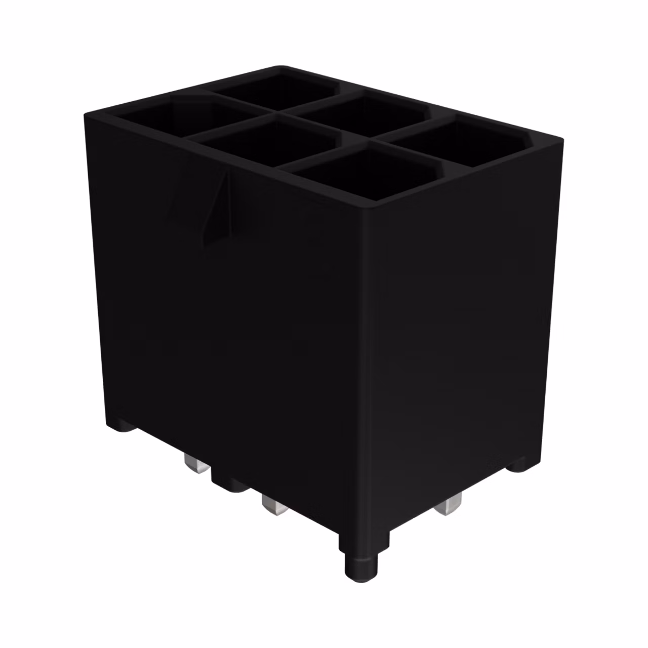Mega-Fit Slim Vertical Header without Crush Pegs, 5.70mm Pitch, Through Hole, Dual Row, 6 Circuits, Matte Tin (Sn) Plating, 2.93mm Tail Length, Glow-Wire Capable, Tape and Reel, Black for sale
