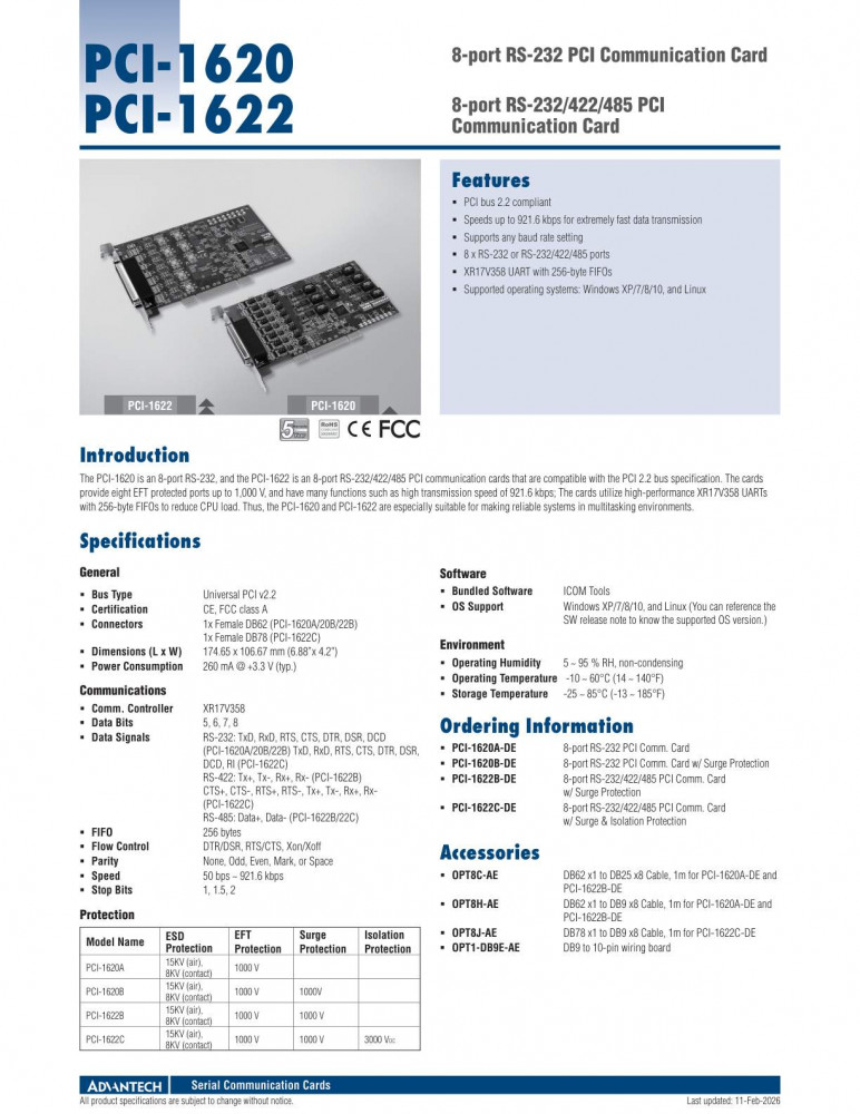 PCI-1622 product documentation preview