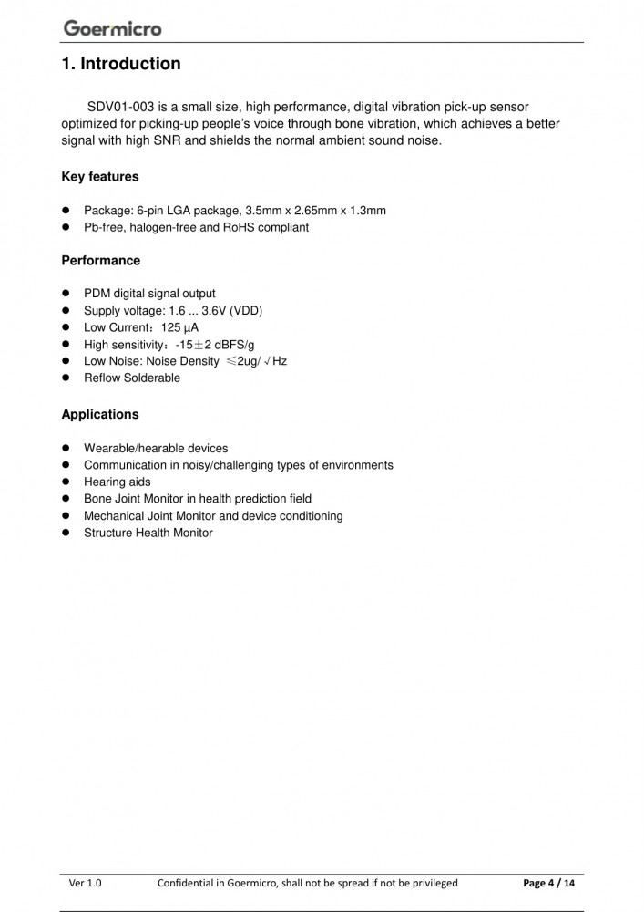 SDV01-003 datasheet page 4