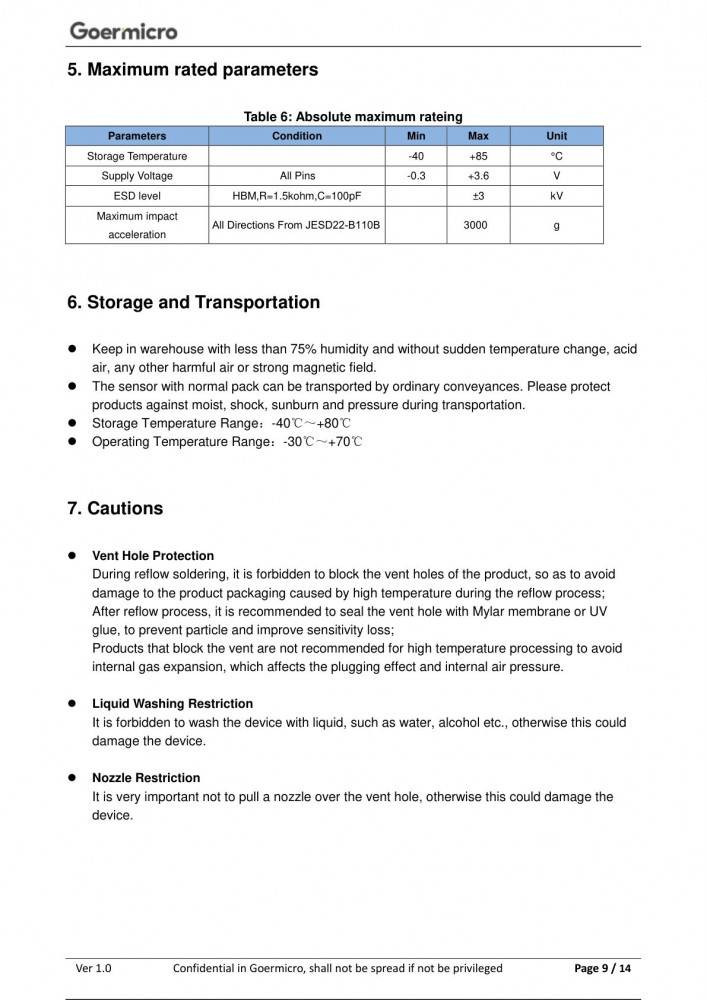 SDV01-003 datasheet page 9