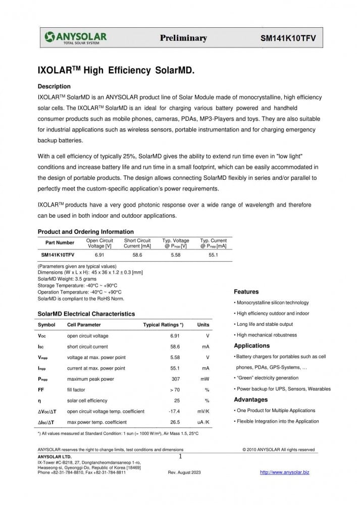 SM141K10TFV datasheet page 1