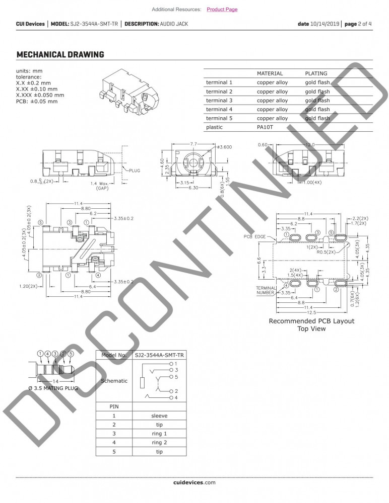 SJ2-3544A-SMT-TR datasheet page 2