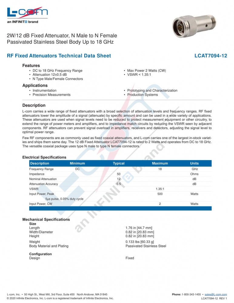 LCAT7094-12 datasheet page 1