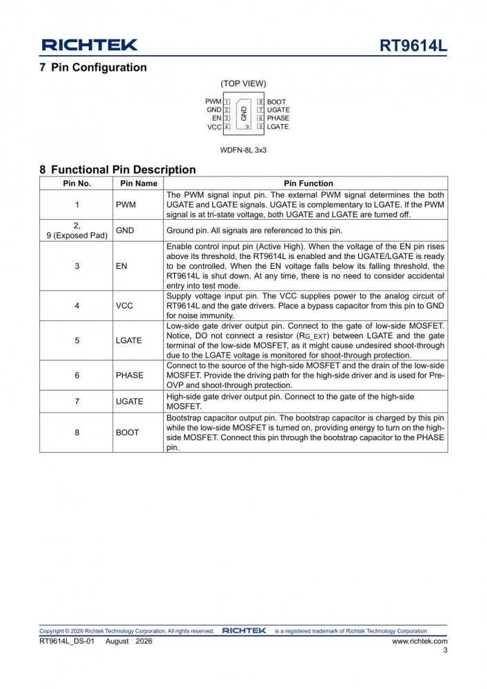 RT9614 technical document page 3