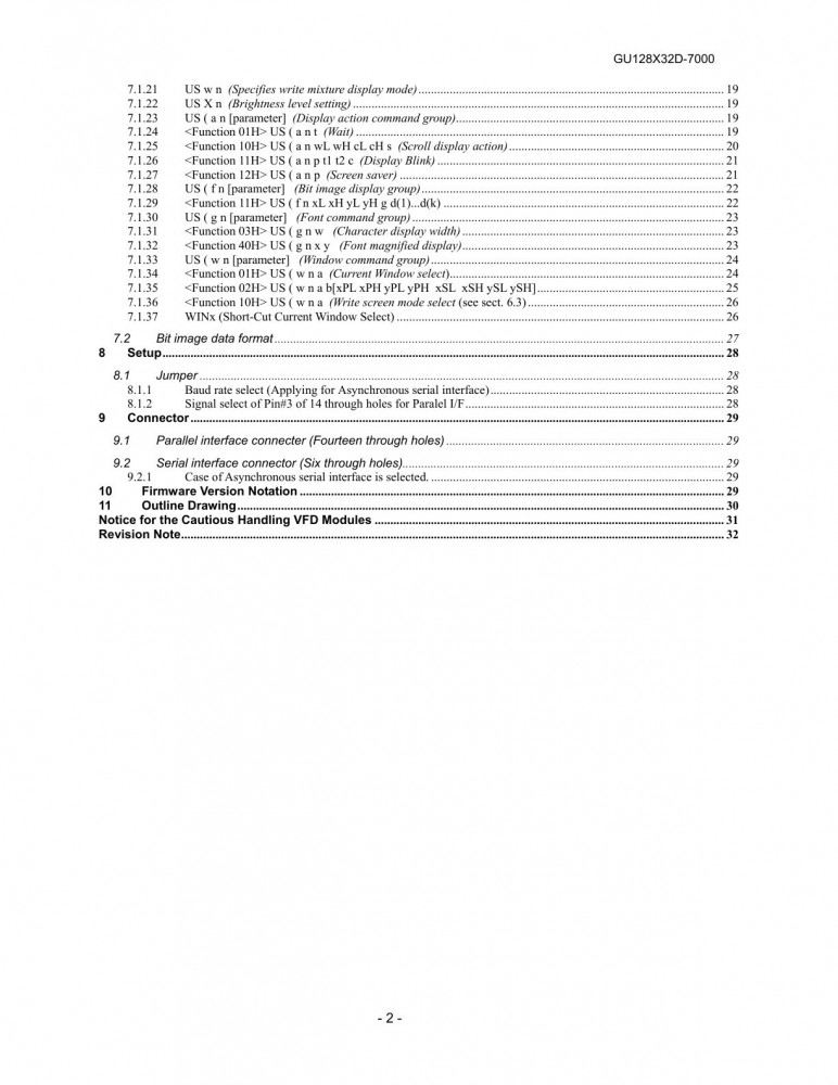 GU128X32D-7000 specification preview, page 3