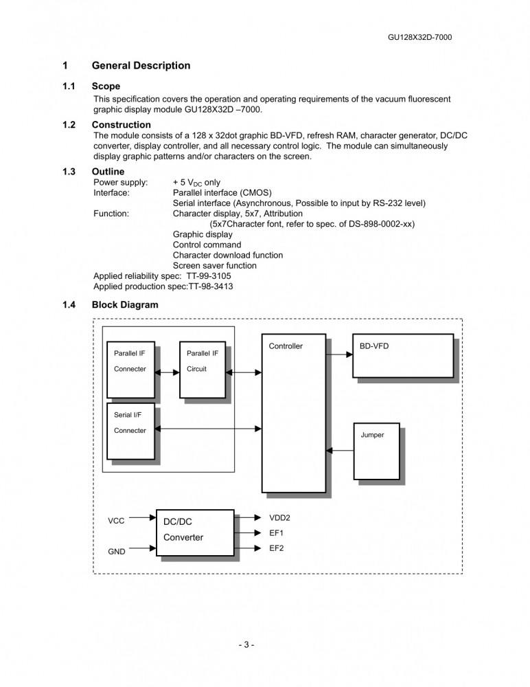 GU128X32D-7000 specification preview, page 4