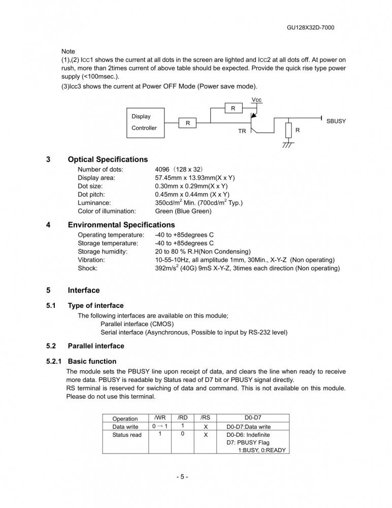 GU128X32D-7000 specification preview, page 6