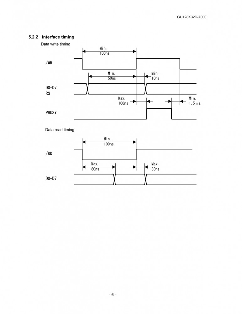 GU128X32D-7000 specification preview, page 7