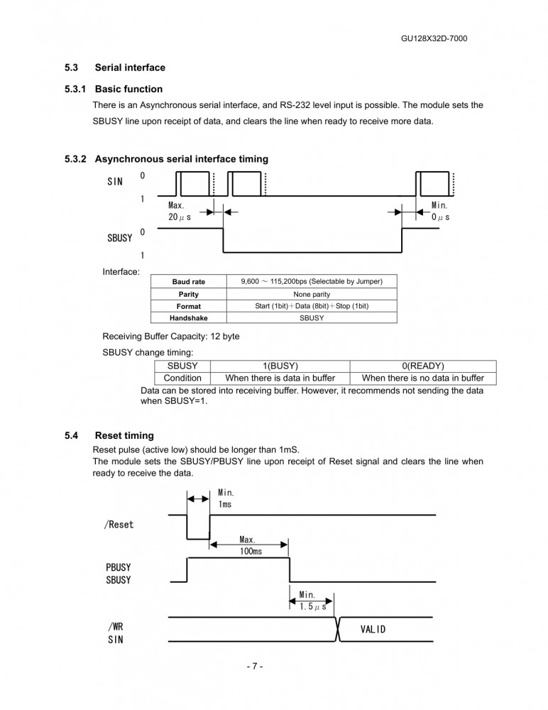 GU128X32D-7000 specification preview, page 8