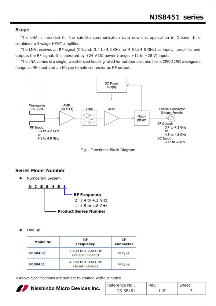 NJS8451 series datasheet, page 3