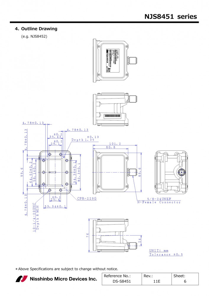 NJS8451 series datasheet, page 6