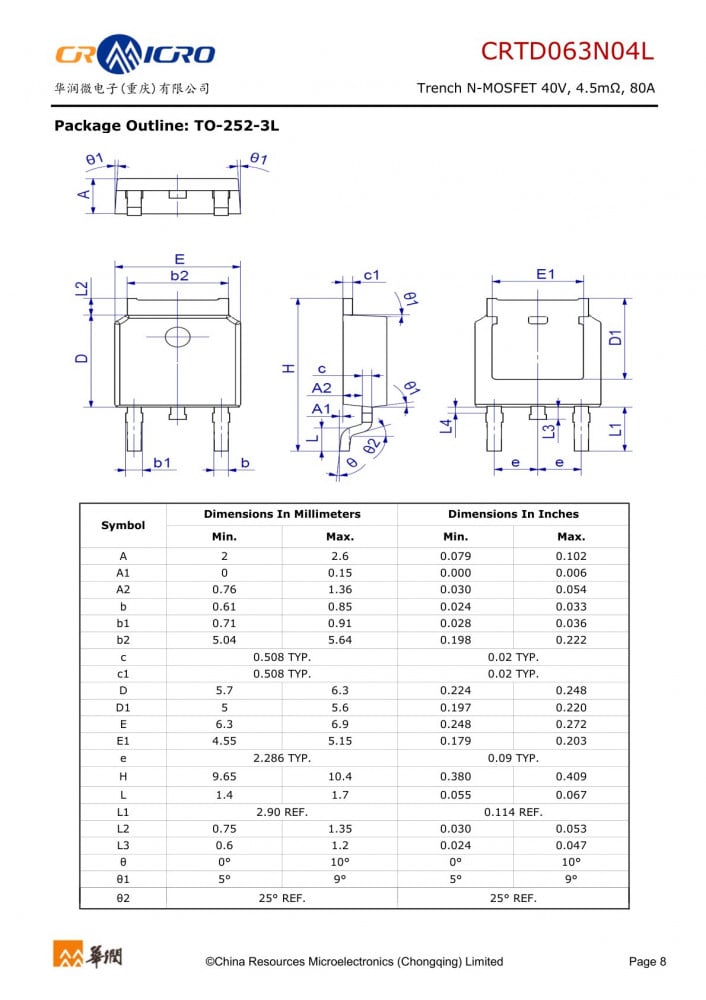 CRTD063N04L datasheet page 8