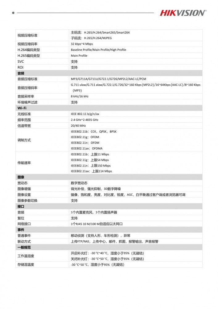 DS-2SC3Q144MZ-T/W document page 3