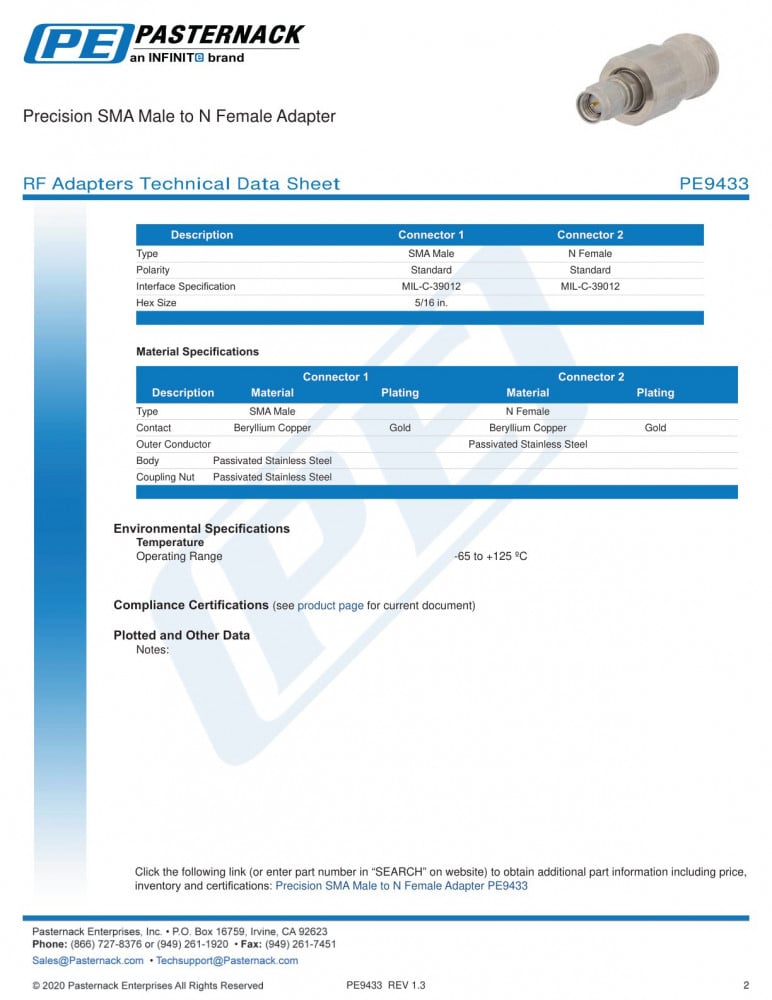 PE9433 technical document page 2