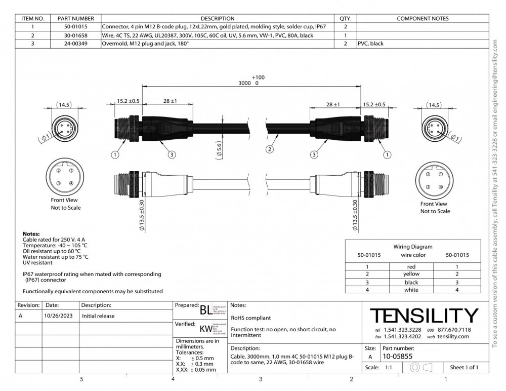 Tensility International 10-05855 assembly drawing