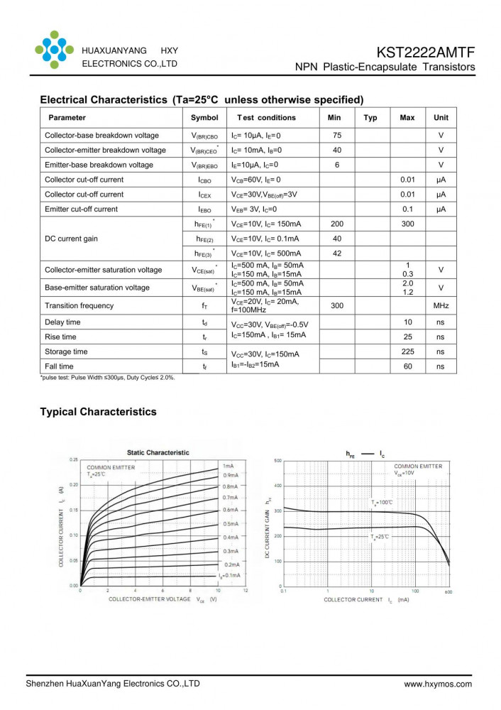 KST2222AMTF-HXY datasheet page 2