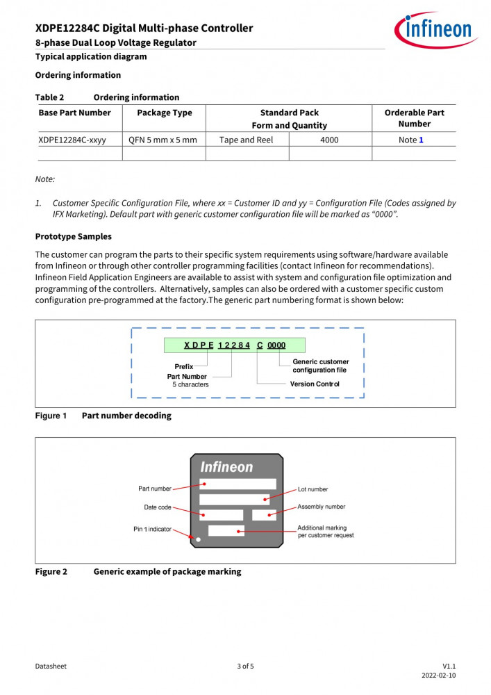 XDPE12284 technical document page 3
