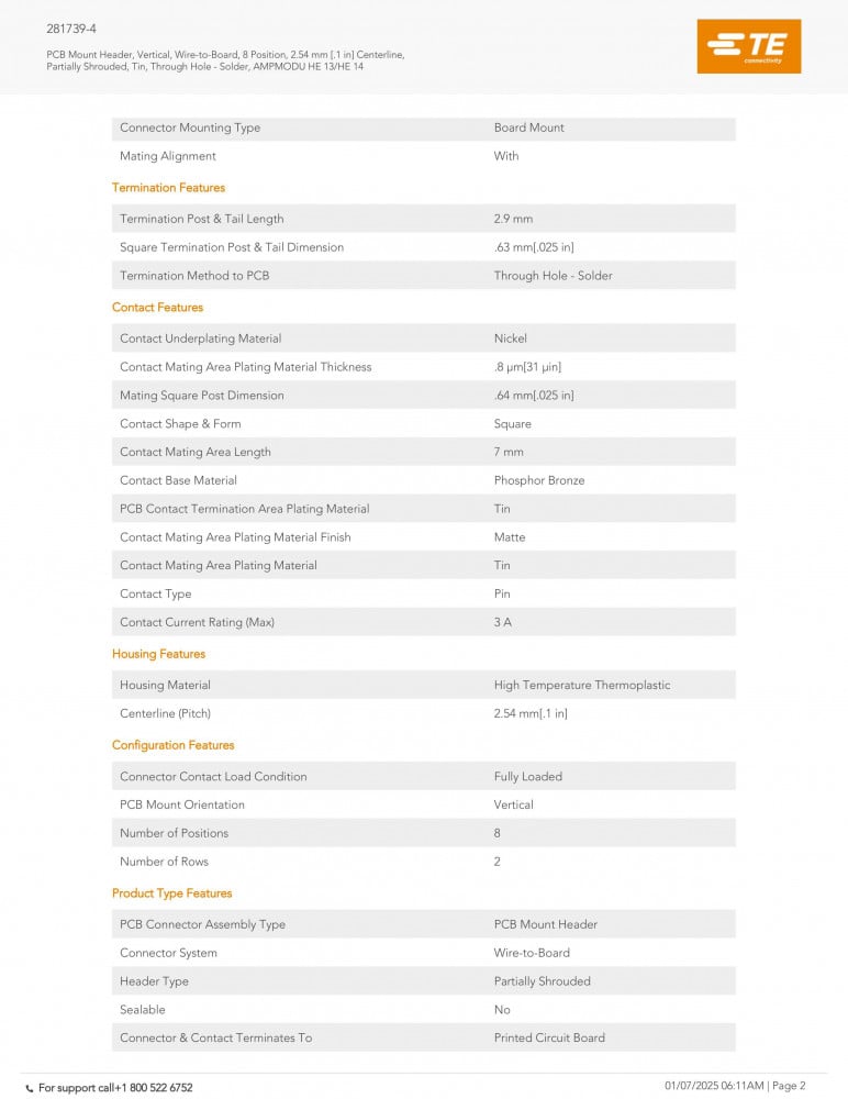 TE Connectivity 281739-4 document page 2