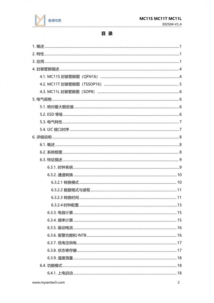 MC11T datasheet page 2